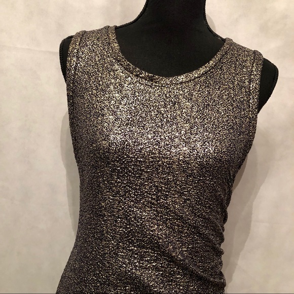 Tahari | Dresses | Tahari Gold Metallic Sheath | Poshmark